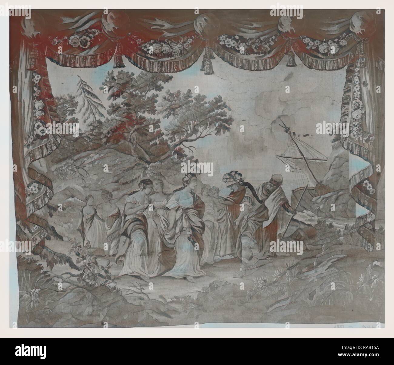 Telemachus and Mentor welcomed by Calyps. Reimagined by Gibon. Classic ...
