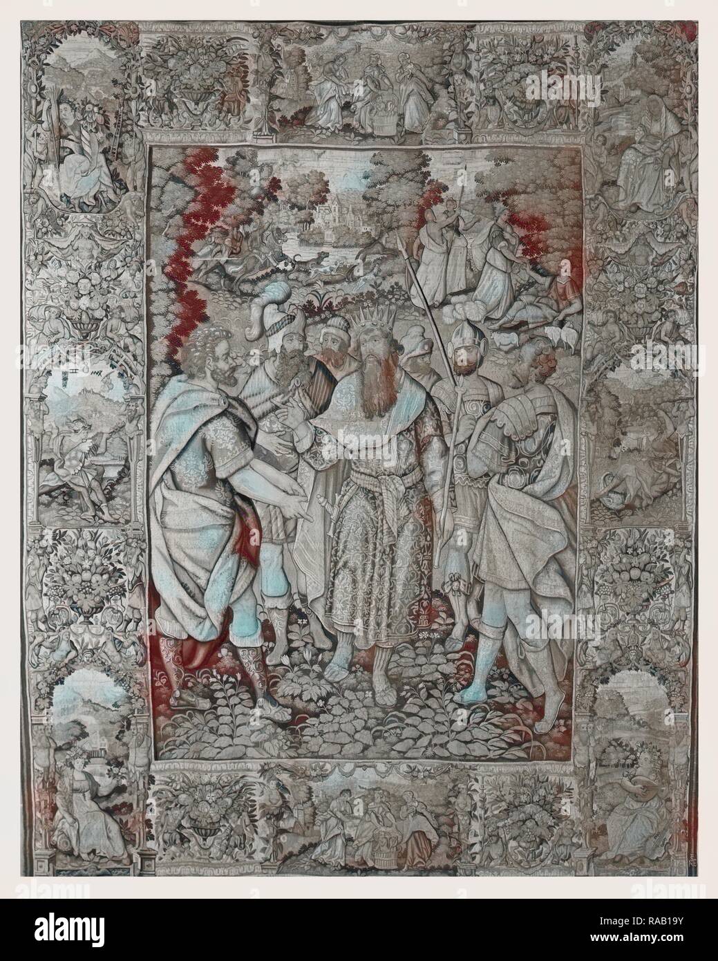 Priam, king of Troy with generals (?), Judgement of Pari. Reimagined by ...