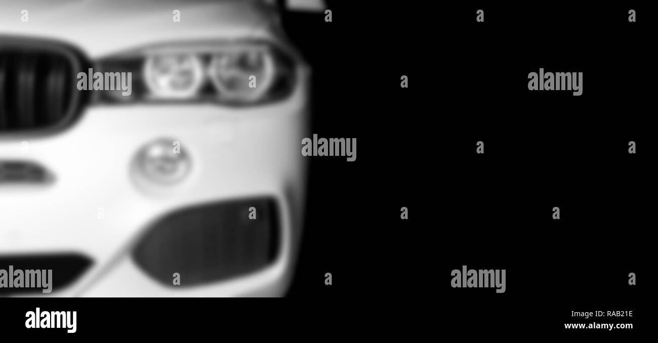 Blurred background with modern luxury white car . Blur Car exterior ...