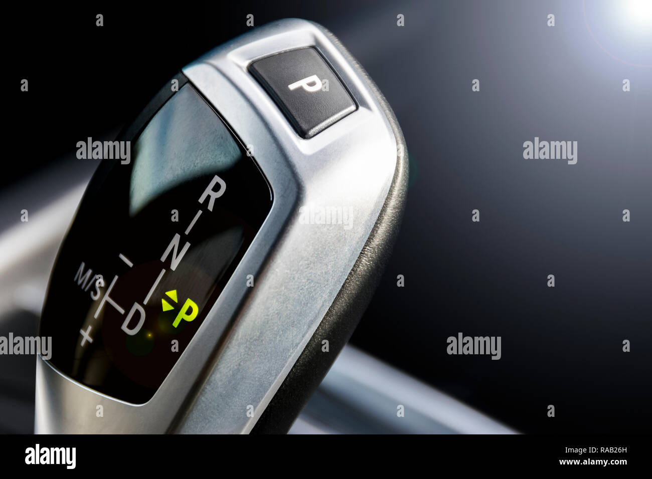 Automatic gear stick of a modern car, automatic transmission. car ...