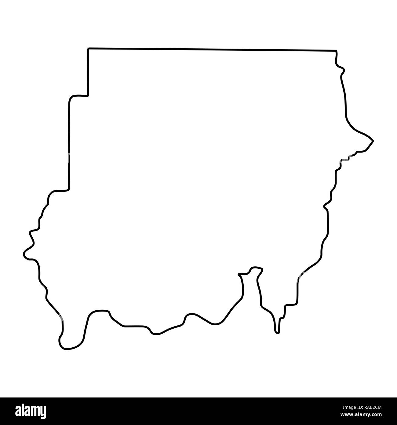 Map of sudan Black and White Stock Photos & Images - Alamy