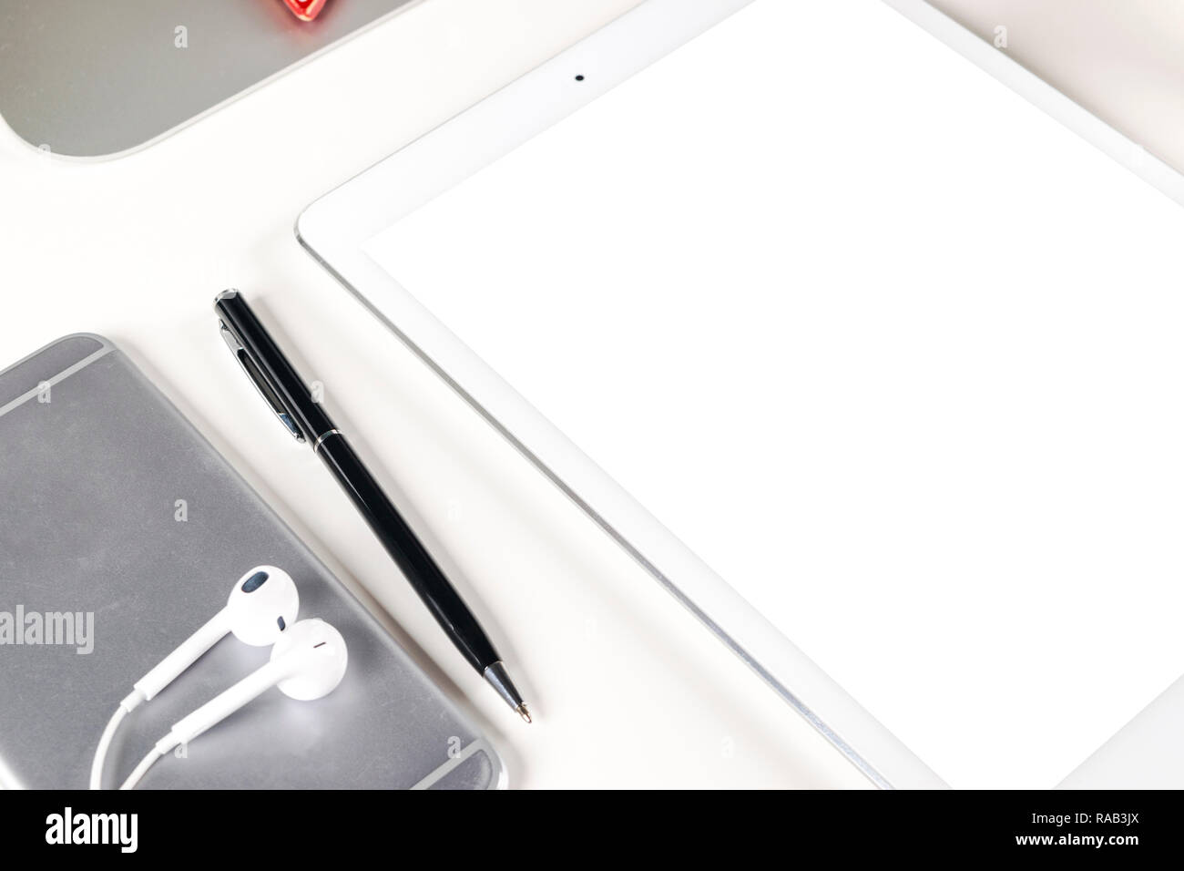 Tablet computer PC with blank screen mock up. Tablet computer isolated ...