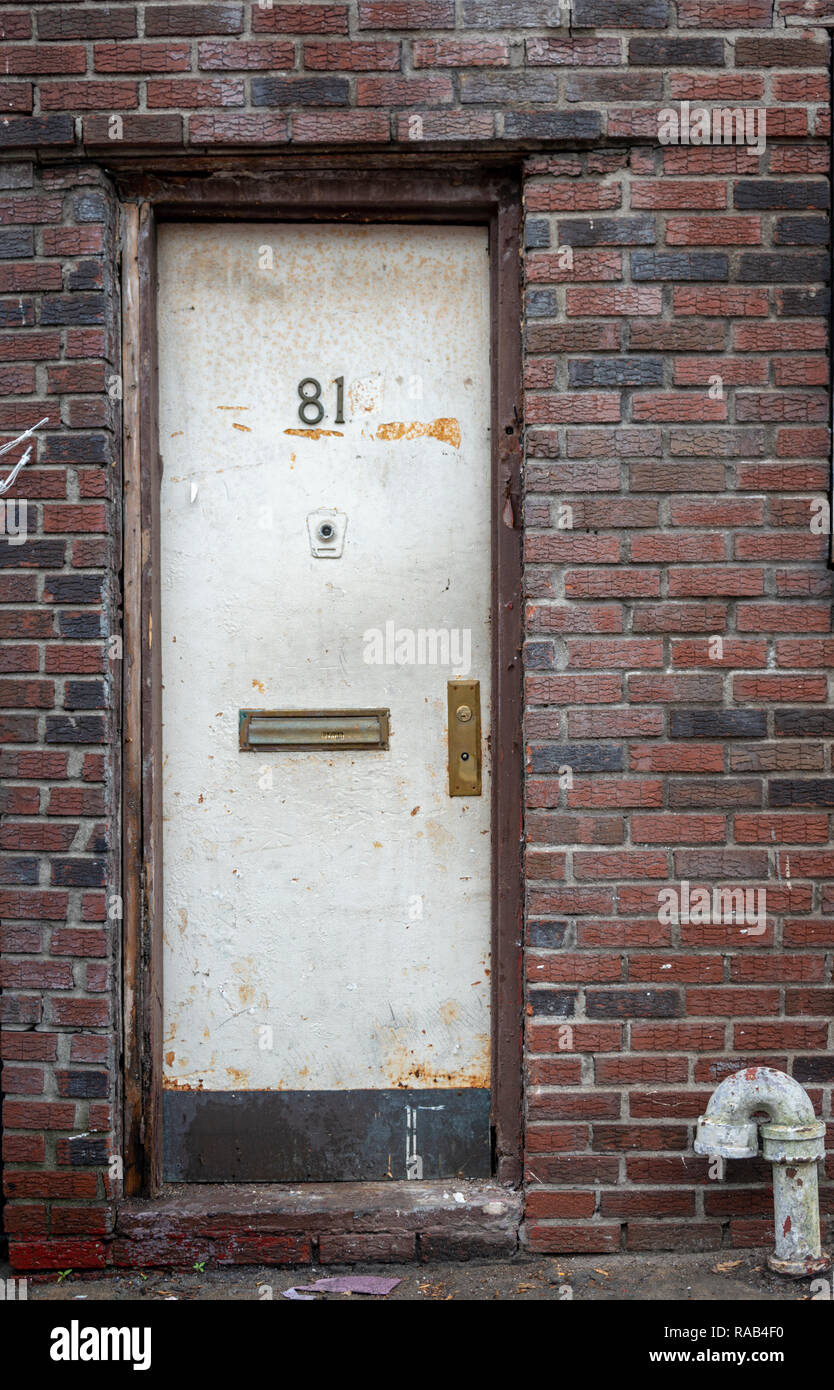 Old door in Brooklyn, NYC Stock Photo - Alamy