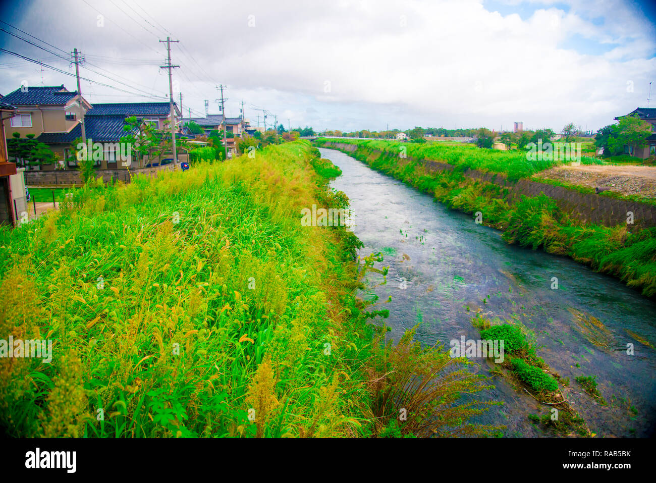 City view of Toyama, Japan. Toyama is one of the important cities in ...