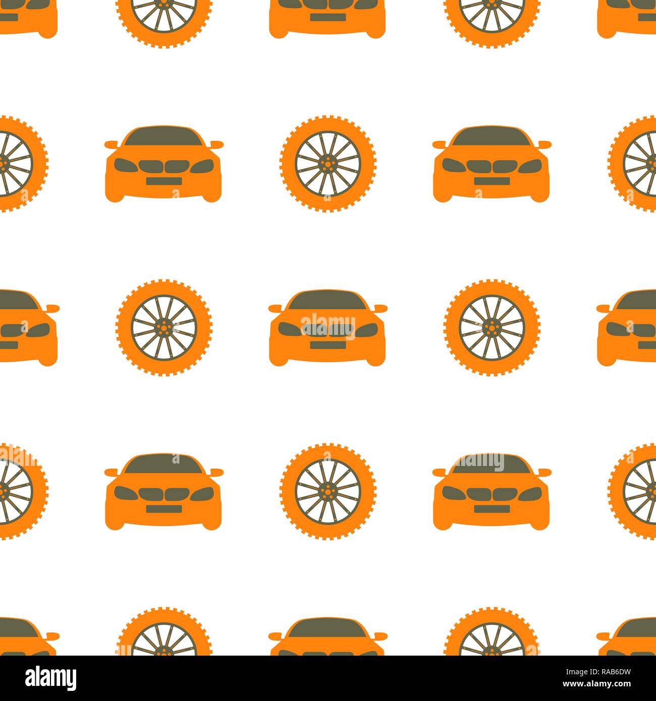 Seamless pattern with cars and wheels. Automotive background. Transport ...