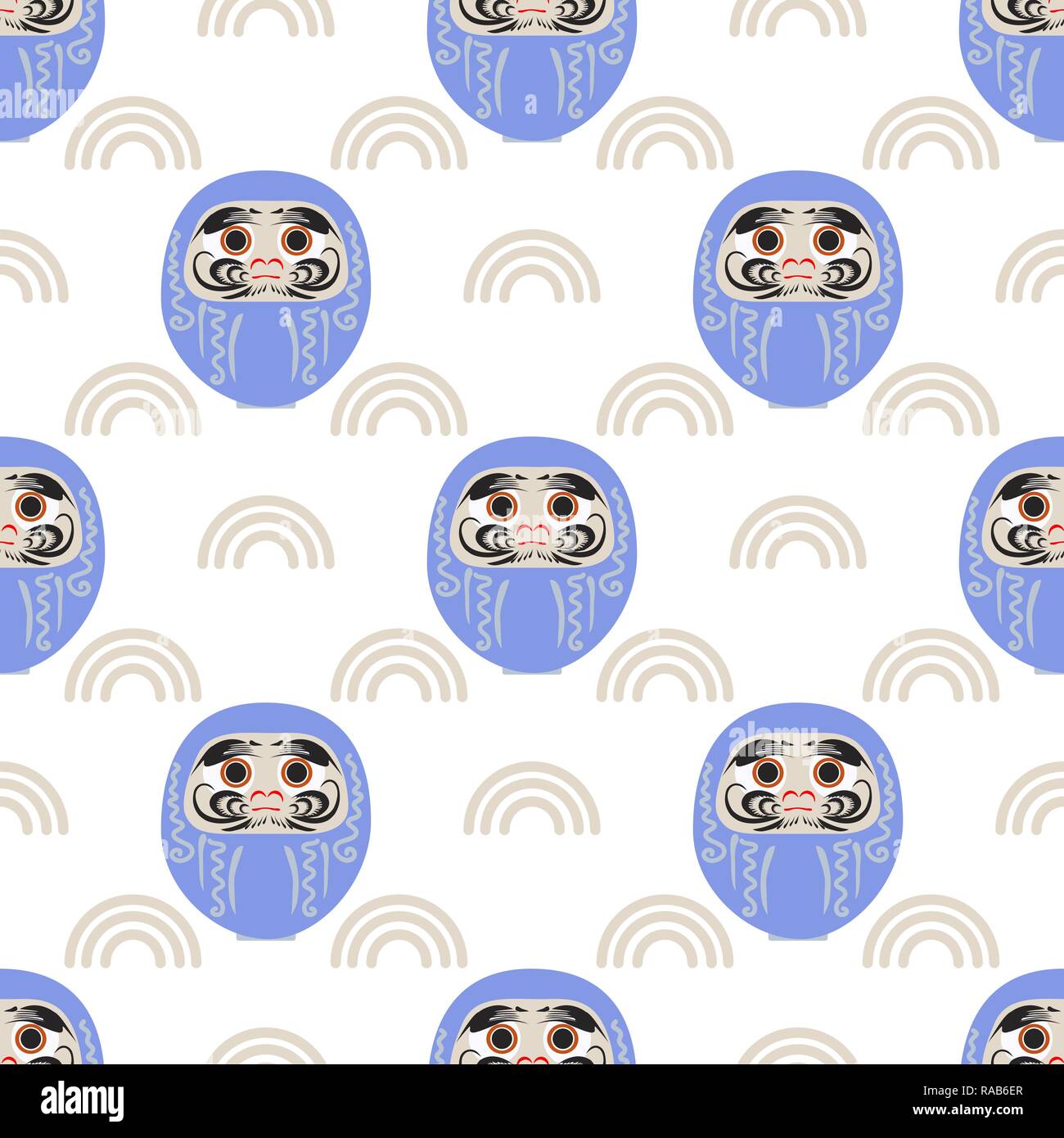 Happy New Year 2019 seamless pattern with daruma - Japanese traditional ...