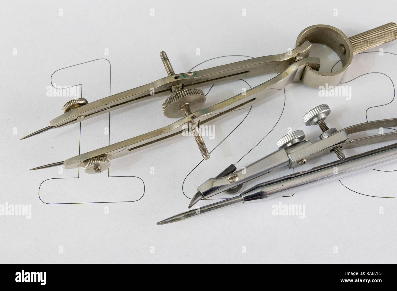 Map drafting tools hi-res stock photography and images - Alamy