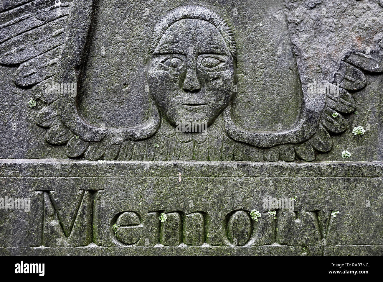 Colonial era headstone in King's Chapel Burial Ground, Boston ...