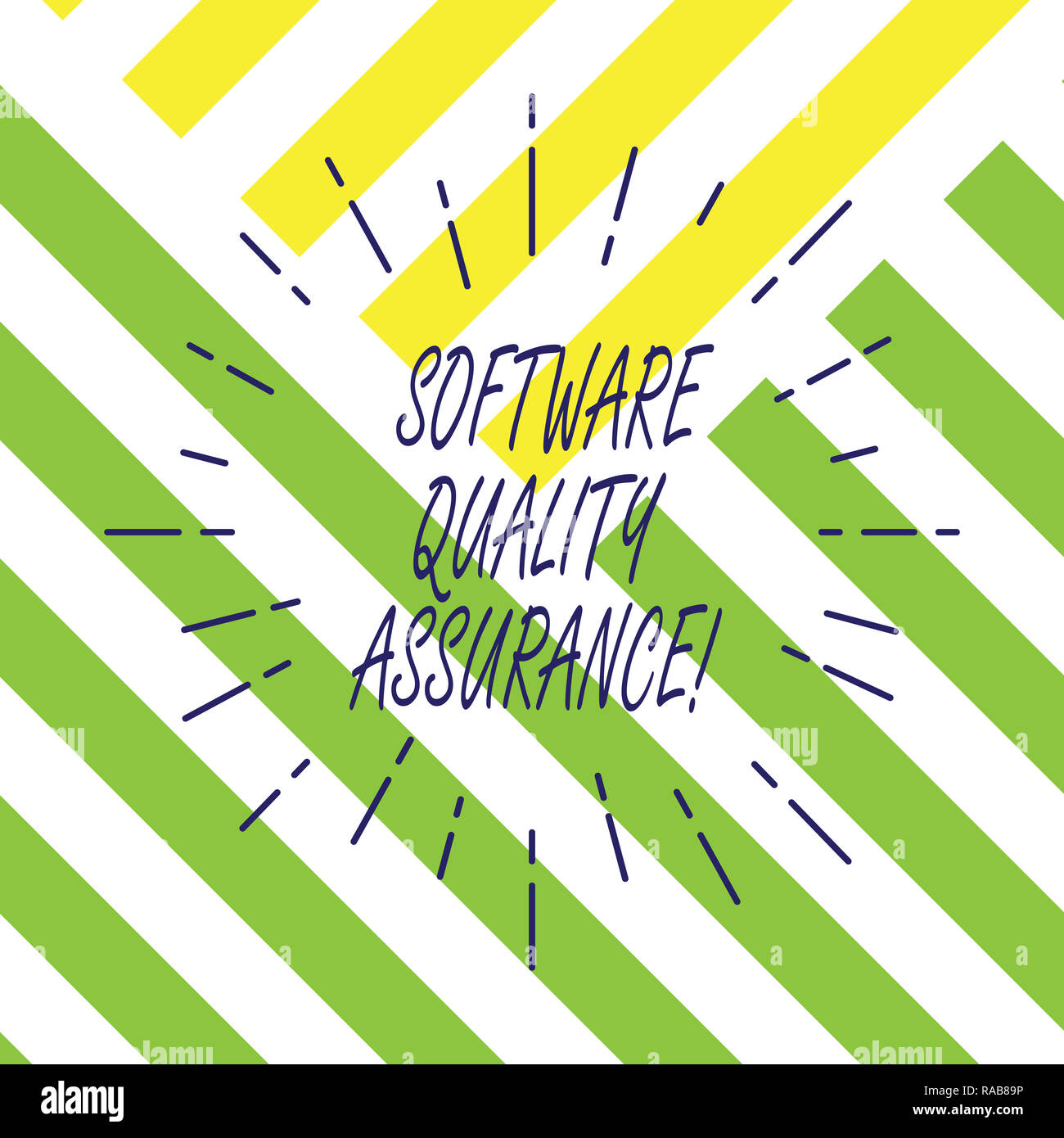 Text sign showing Software Quality Assurance. Conceptual photo Ensuring ...