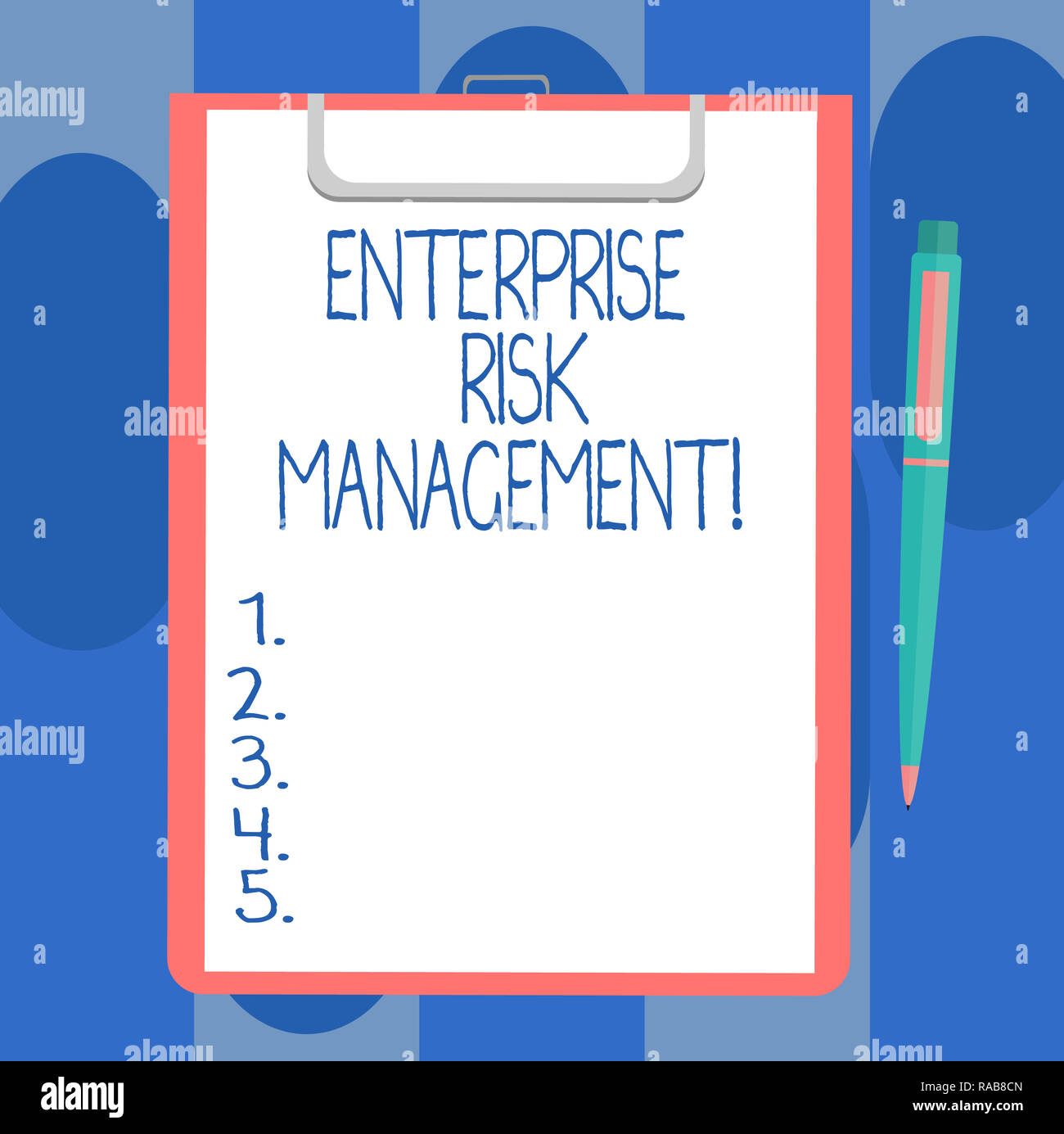 Handwriting text writing Enterprise Risk Management. Concept meaning ...