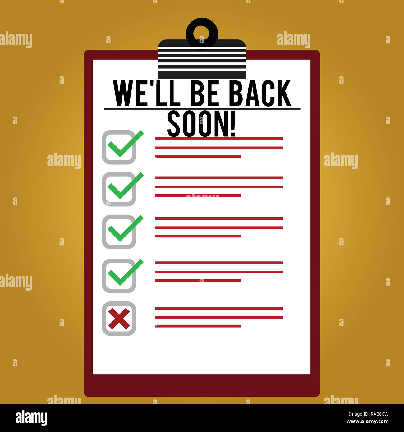 Gone to lunch sign hi-res stock photography and images - Alamy