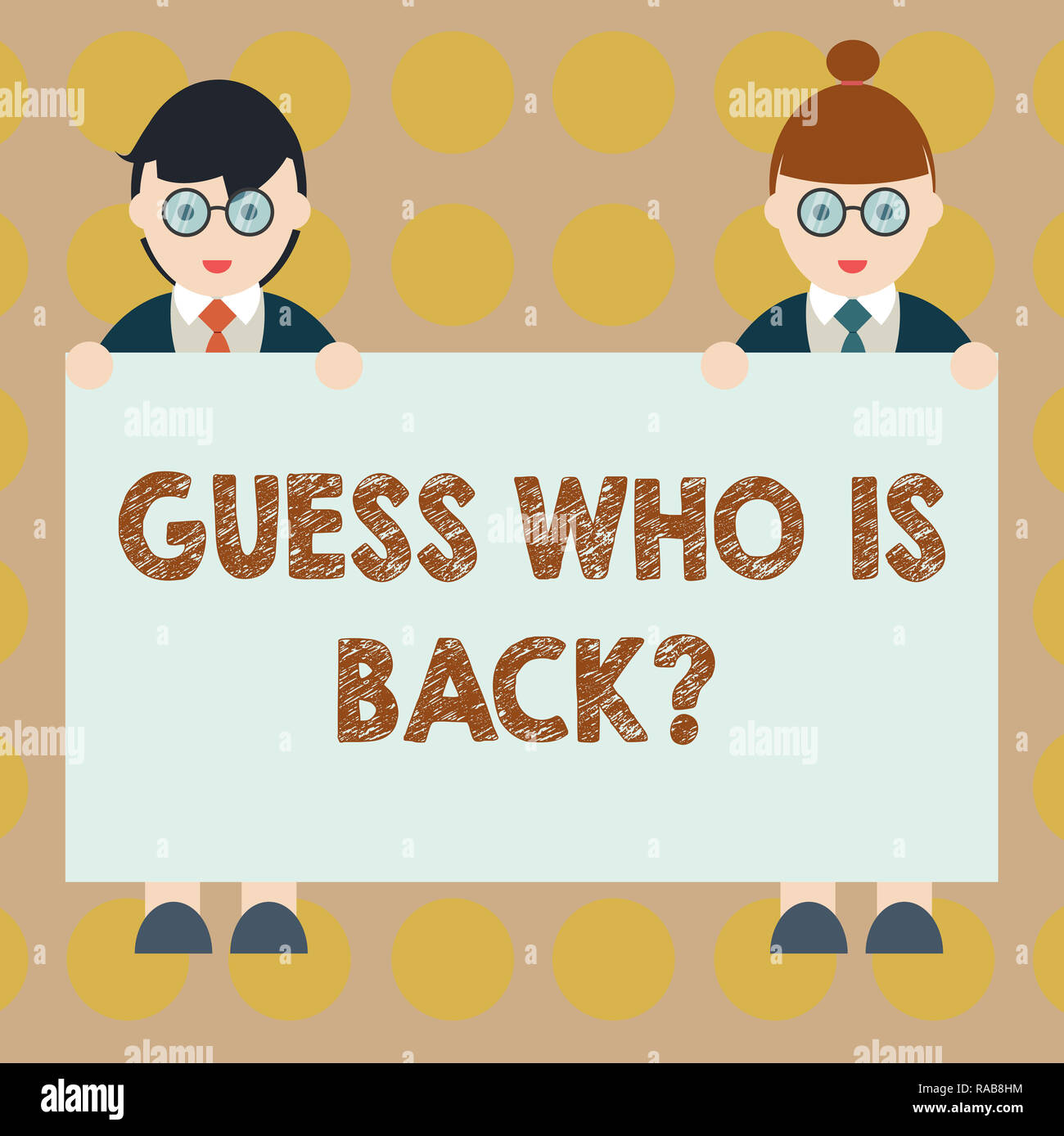 Word writing text Guess Who Is Back. Business concept for Game surprise ...