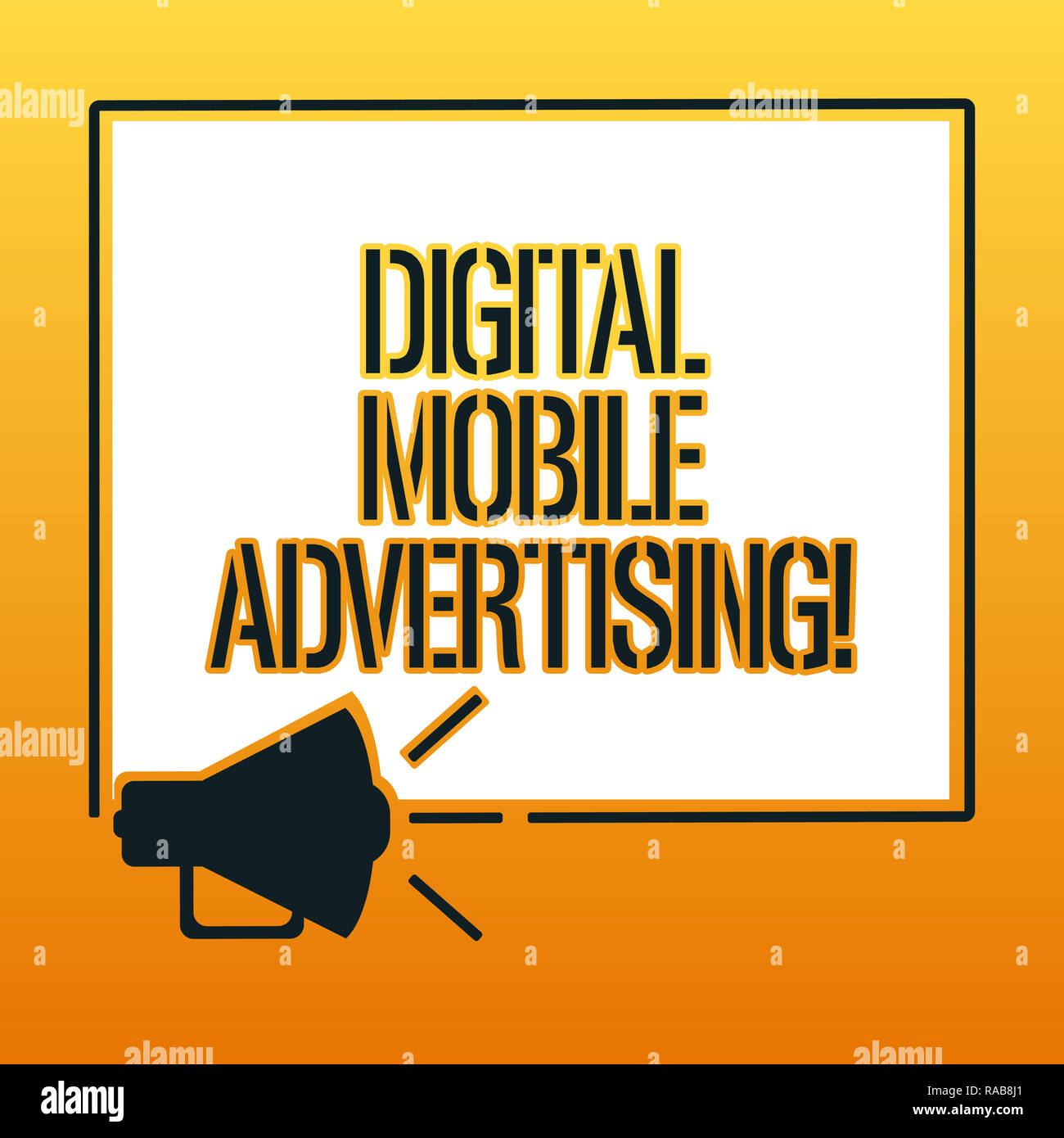 Handwriting text writing Digital Mobile Advertising. Concept meaning ...