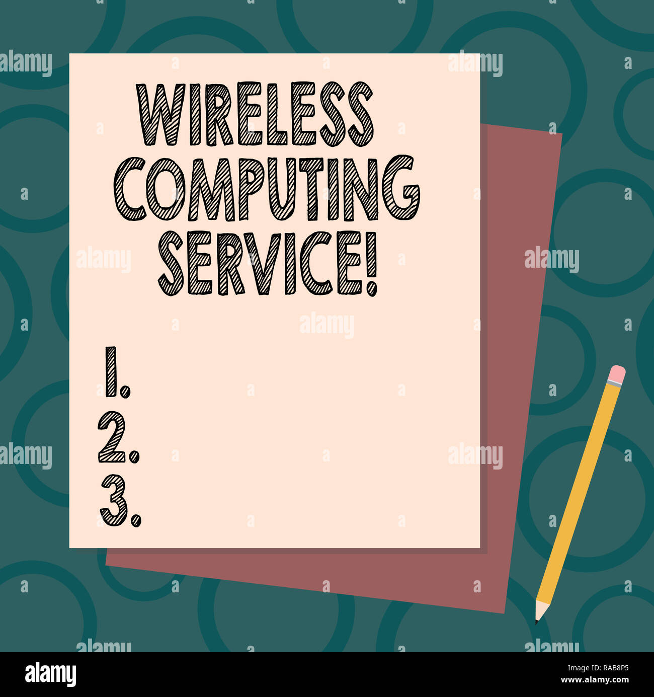 Handwriting text writing Wireless Computing Service. Concept meaning ...