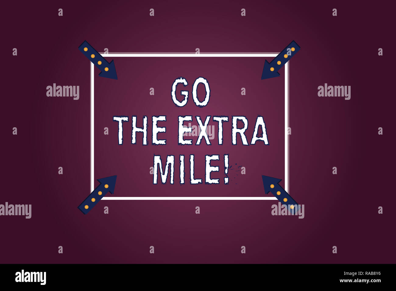 Handwriting text Go The Extra Mile. Concept meaning Give an additional ...