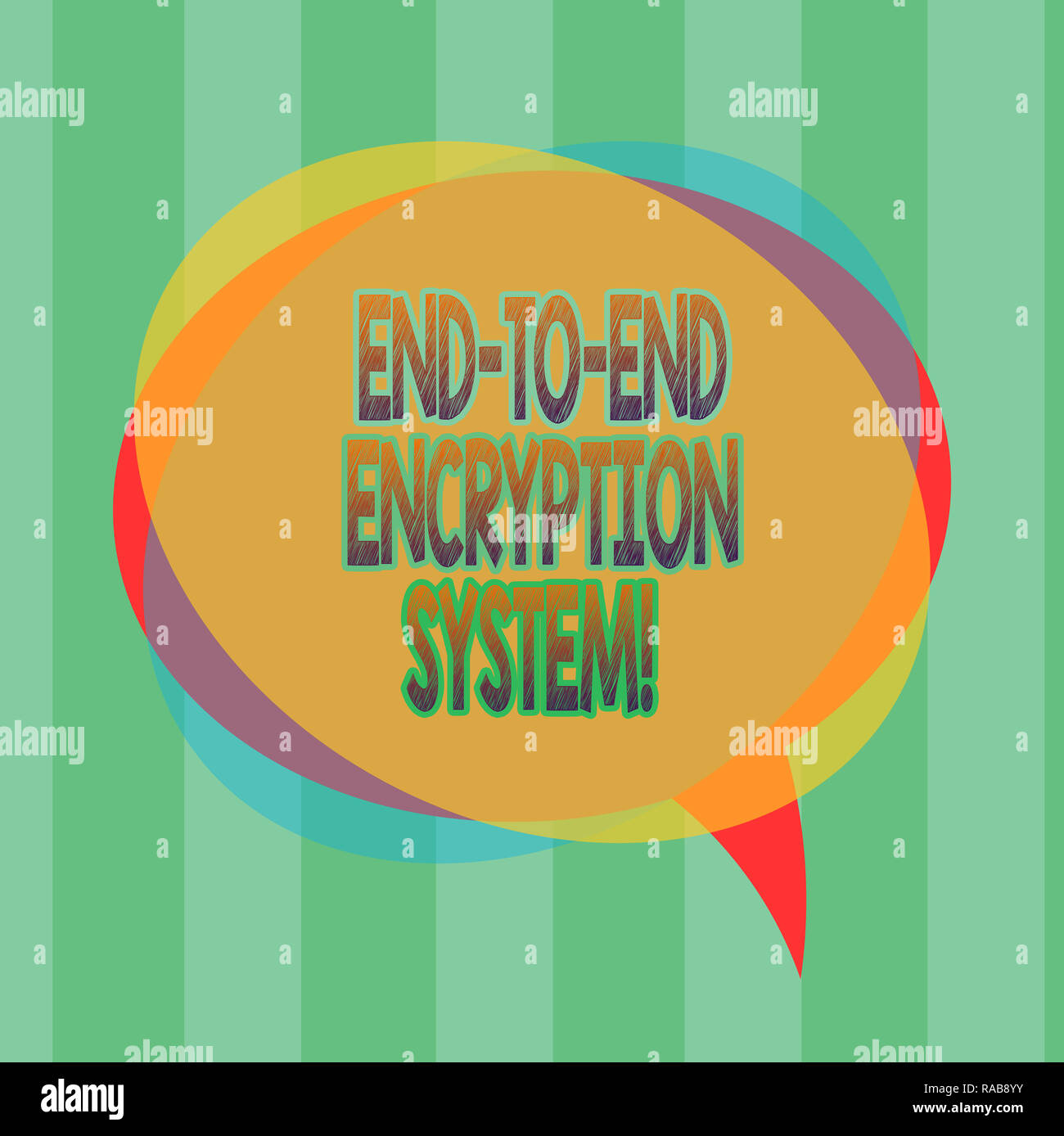 Word writing text End To End Encryption System. Business concept for ...