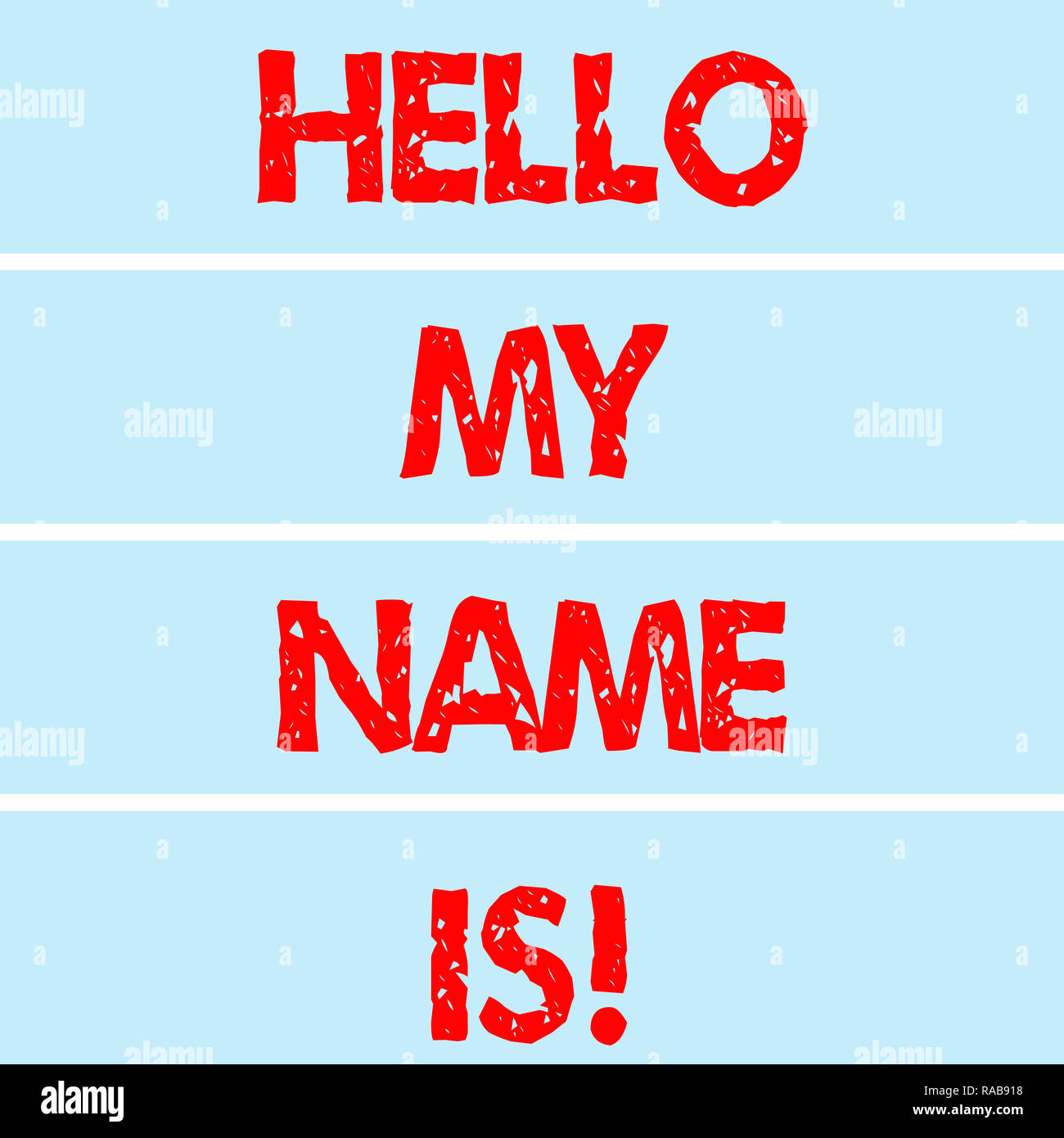 Handwriting text writing Hello My Name Is. Concept meaning introducing ...