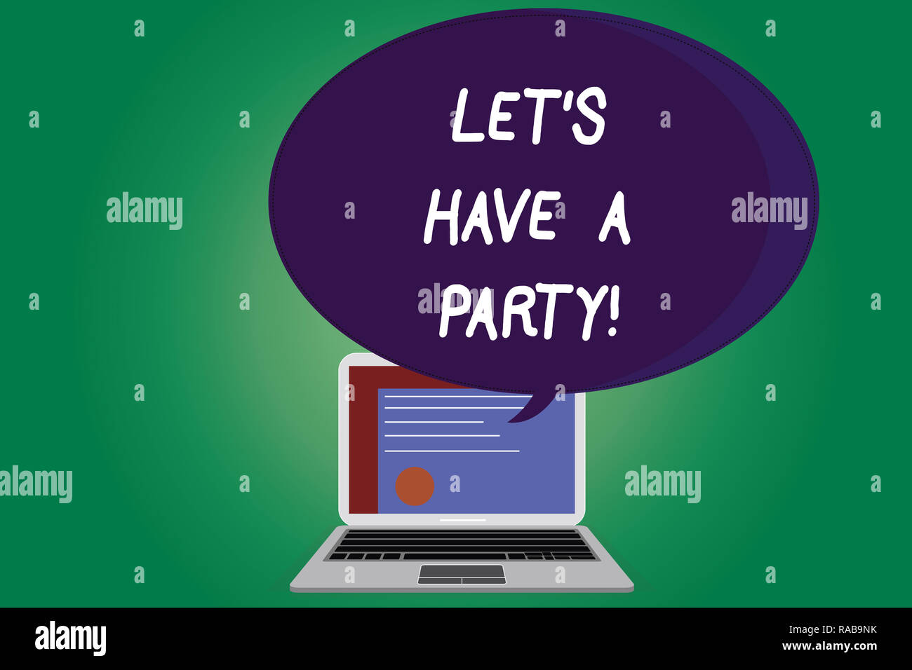 Text sign showing Let S Is Have A Party. Conceptual photo Invitation to ...