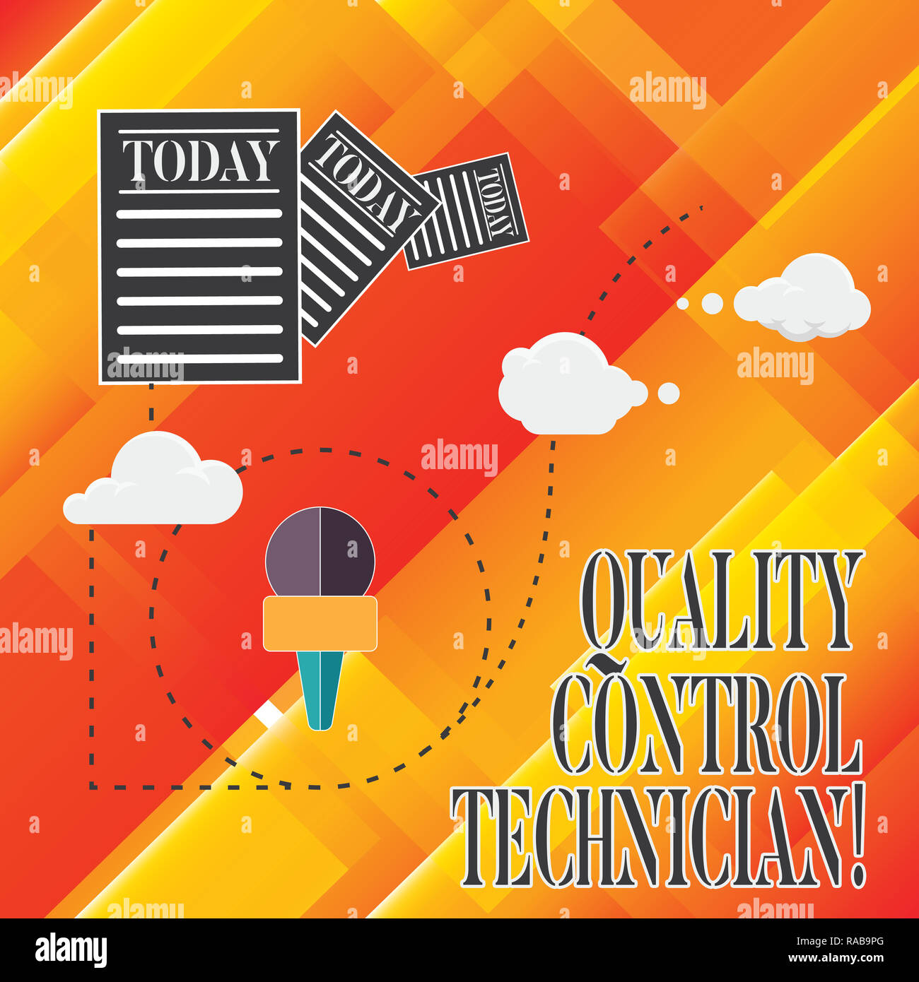 Handwriting text Quality Control Technician. Concept meaning ...