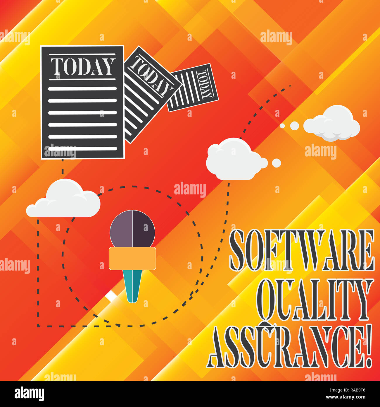 Handwriting text Software Quality Assurance. Concept meaning Ensuring ...