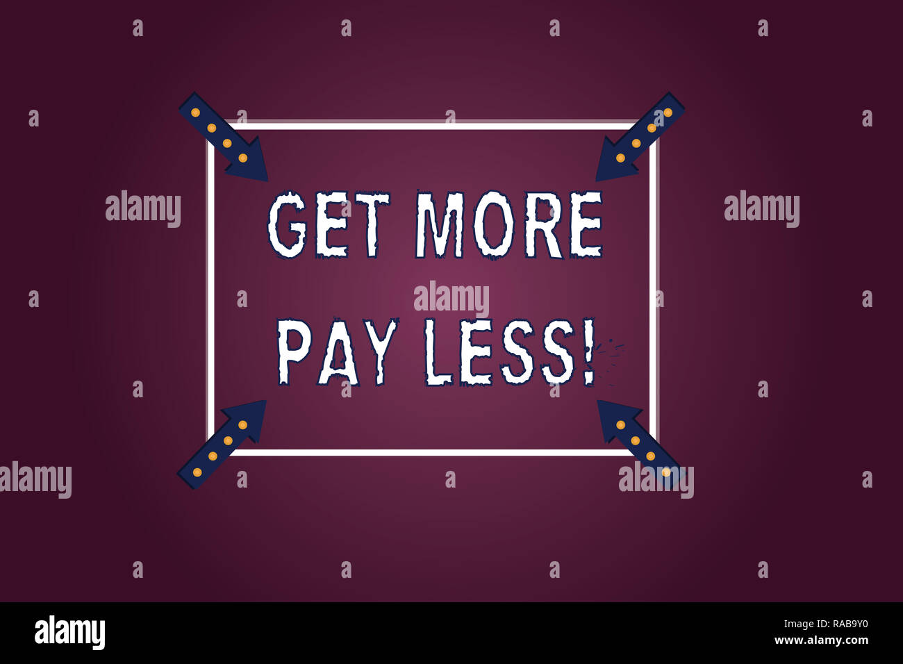 Handwriting text Get More Pay Less. Concept meaning Big sale Offer ...