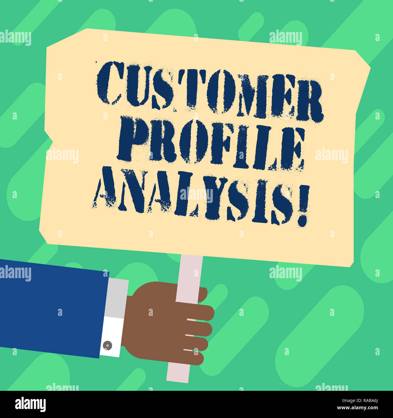 Handwriting text Customer Profile Analysis. Concept meaning customer ...