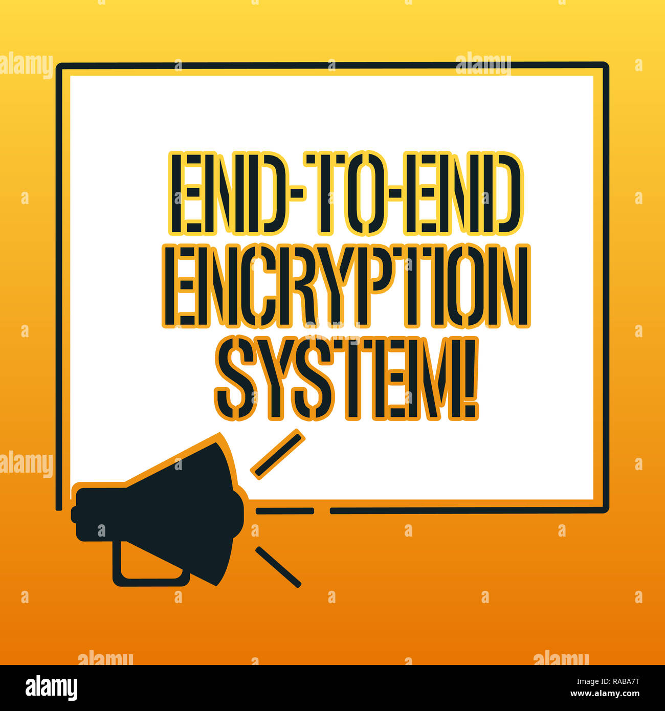 Handwriting text writing End To End Encryption System. Concept meaning ...