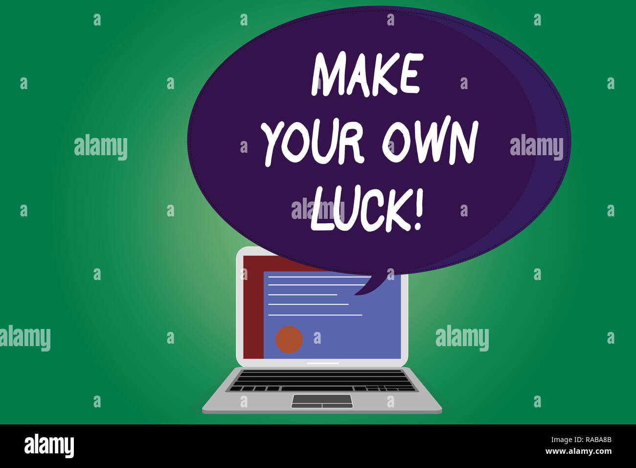 Text sign showing Make Your Own Luck. Conceptual photo Be the creator ...