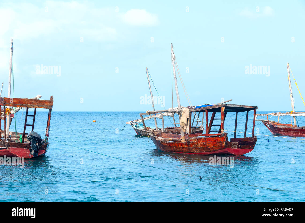 View of Zanzibar beach and sea - Tropical island - Indian ocean ...