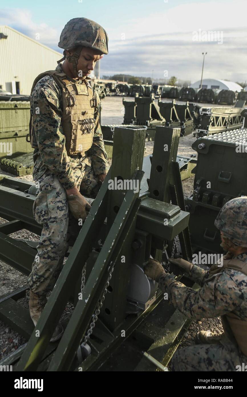 U.S. Marine Corps Lance Cpl. Johnathen Familia, Combat Engineer, Bridge ...