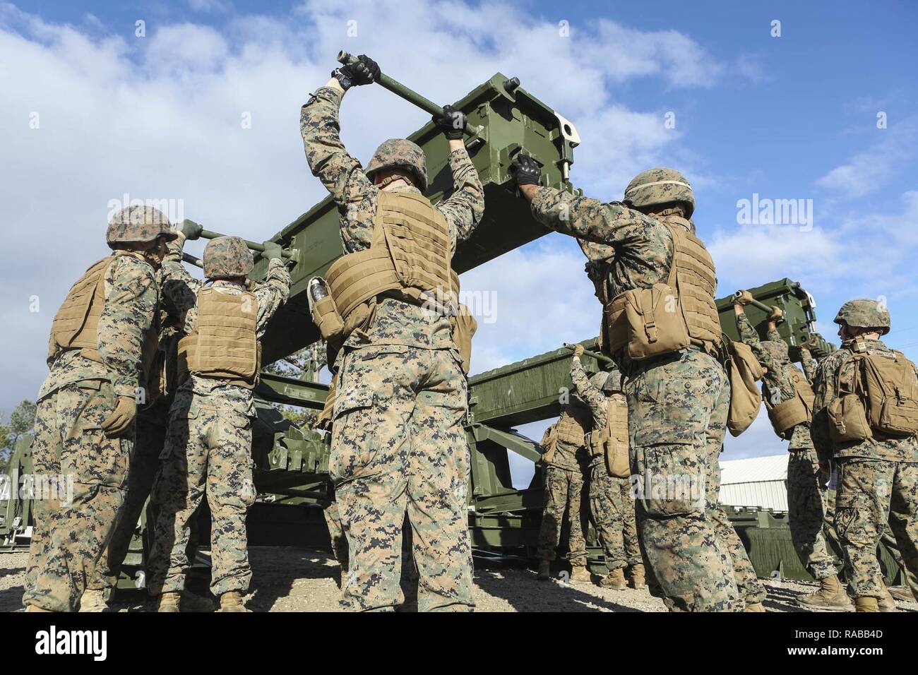 U.S. Marines with Bridge Company, 8th Engineer Support Battalion, 2nd ...