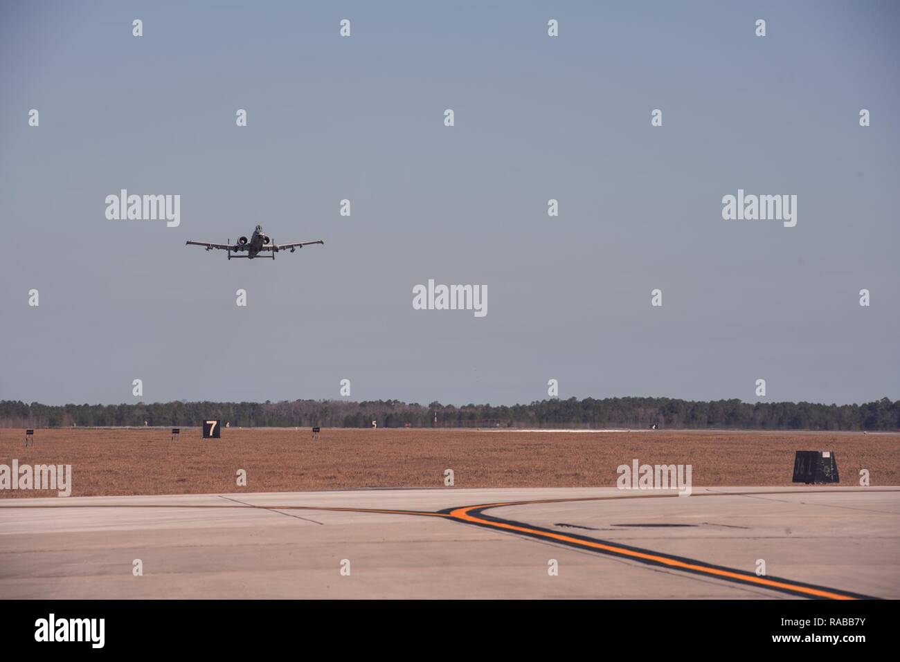 An A-10C Thunderbolt II from the 74th Fighter Squadron launches in ...