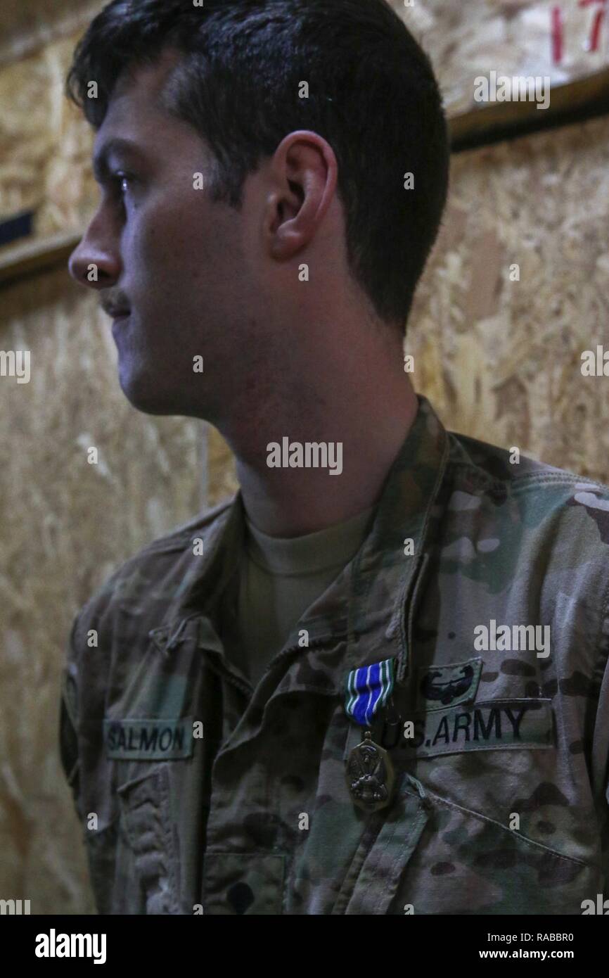 Spc. Erik Salmon, an intelligence analyst assigned to the 2nd Brigade ...