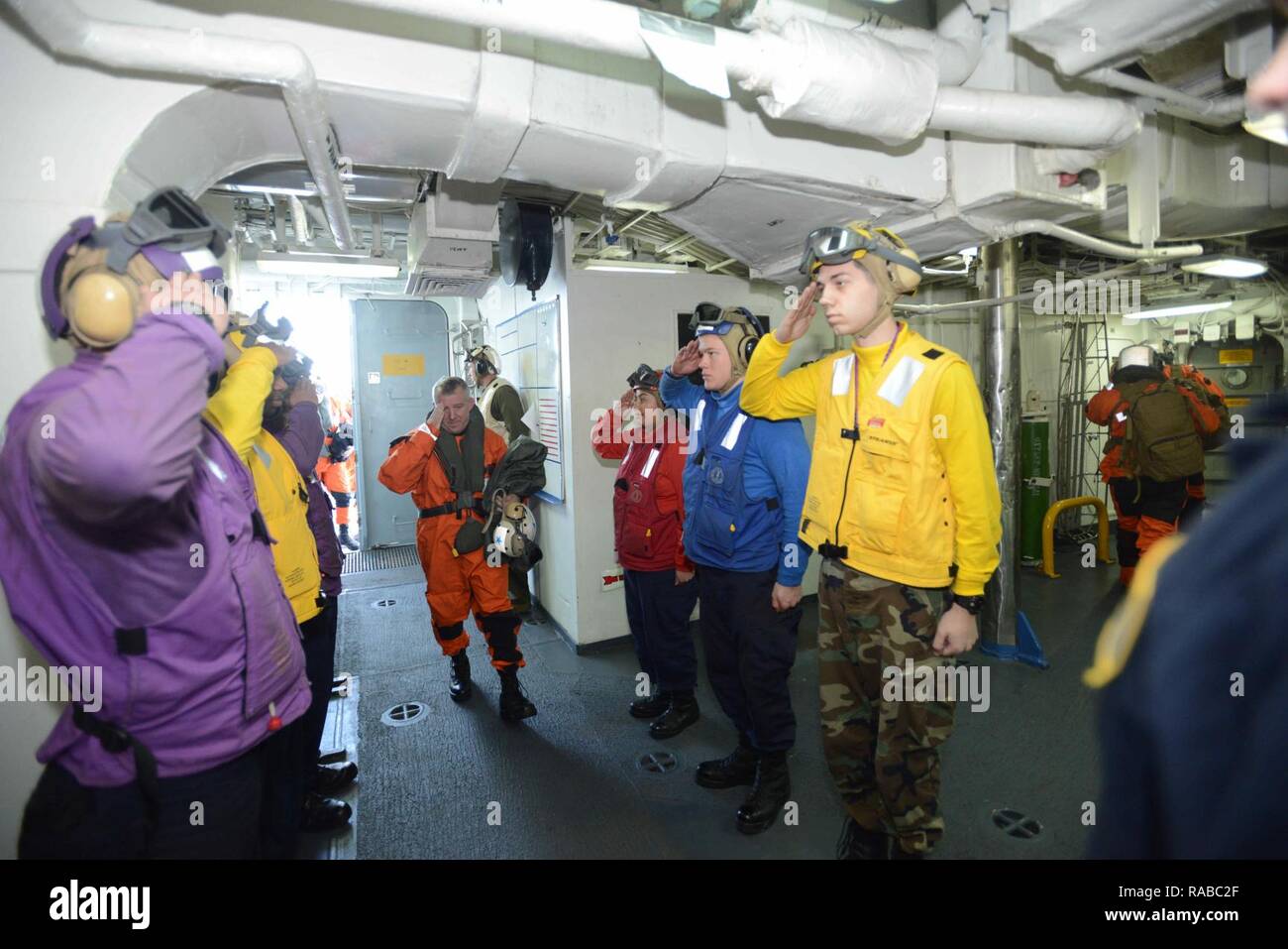 ATLANTIC OCEAN (Jan. 14, 2017) Rear Adm. Scott Conn, Commander, Carrier ...