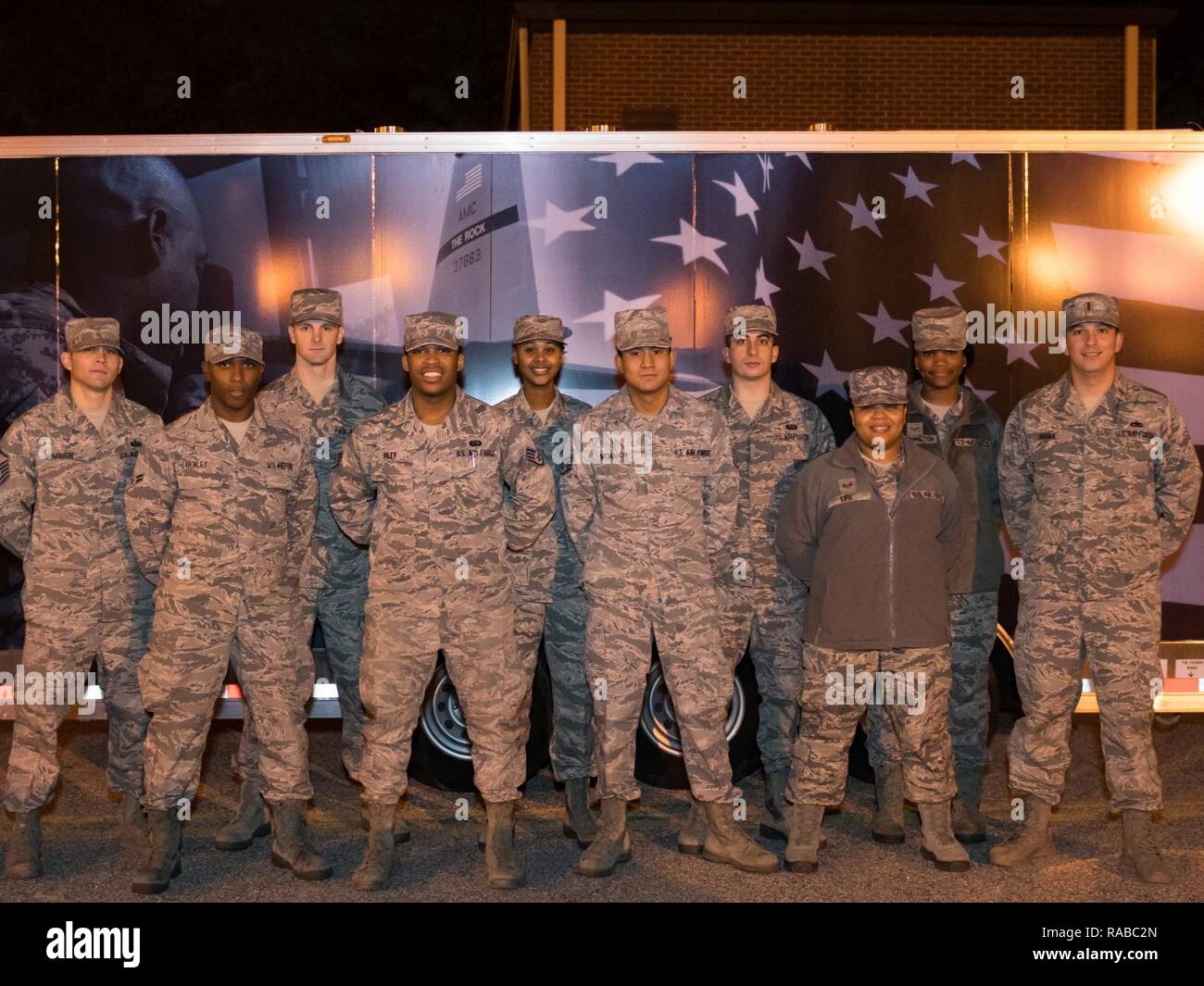 Airmen working in military food services from the 116th Air Control ...