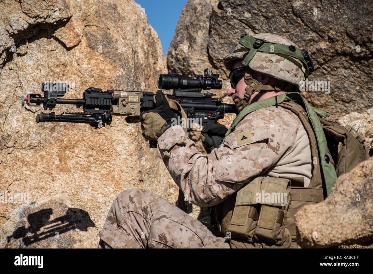 A U.S. Marine assigned to 2nd Light Armored Reconnaissance Battalion ...