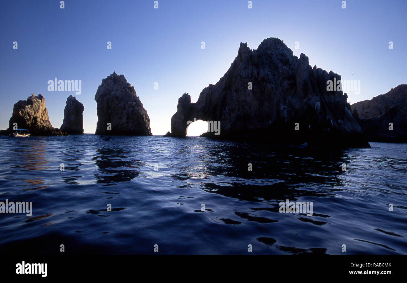 Cabo San Lucas seascape at sunset in Baja Mexico Stock Photo - Alamy