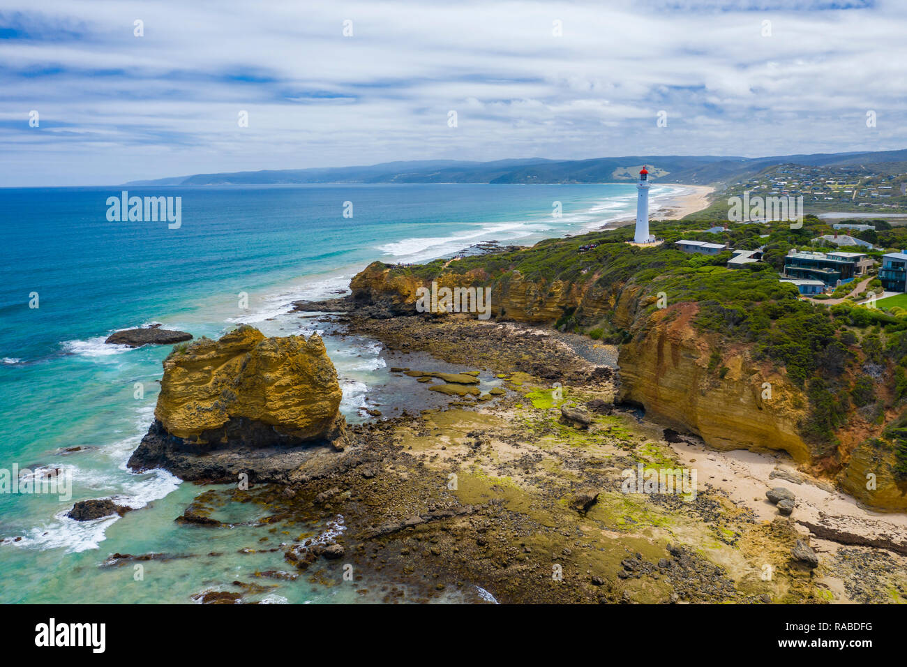 Aerial beach cliff waves hi-res stock photography and images - Alamy