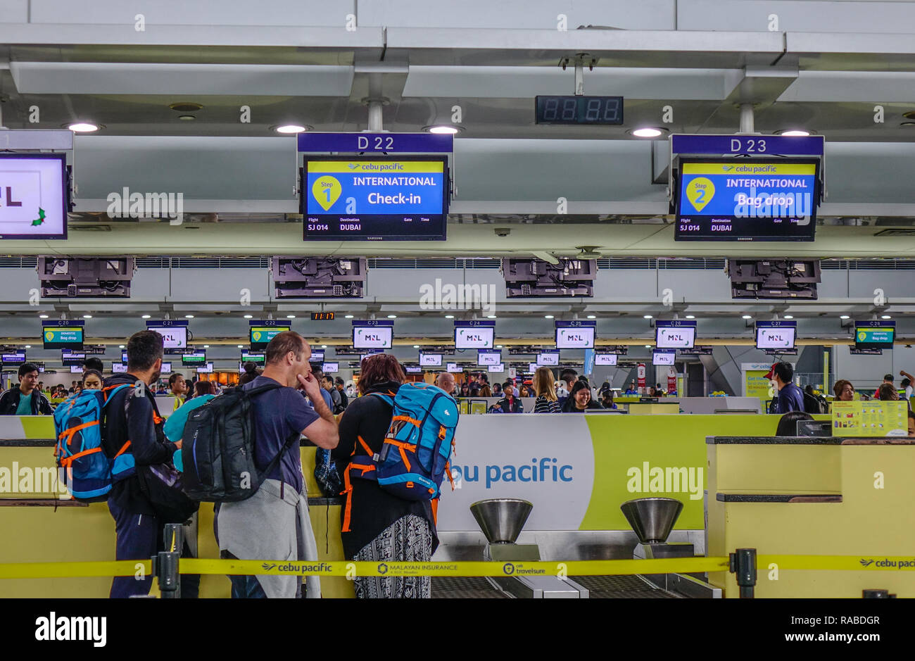 Manila, Philippines - Dec 4, 2018. Check-in Counters at Ninoy Aquino ...