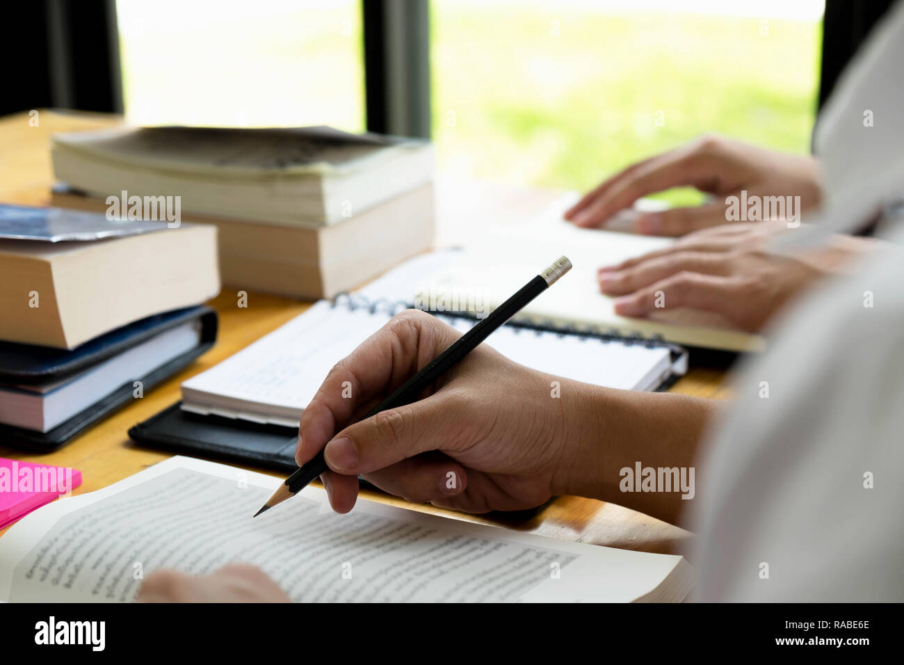 Students teaching and learning subject additional .Education concept ...