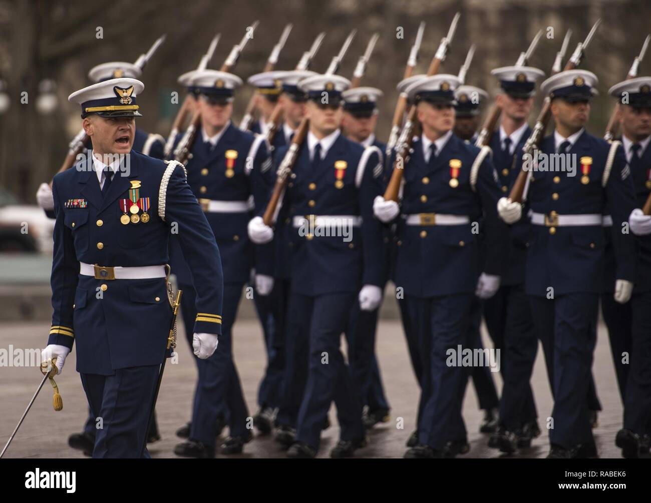 Us coast guard ceremonial honor guard hi-res stock photography and images - Alamy