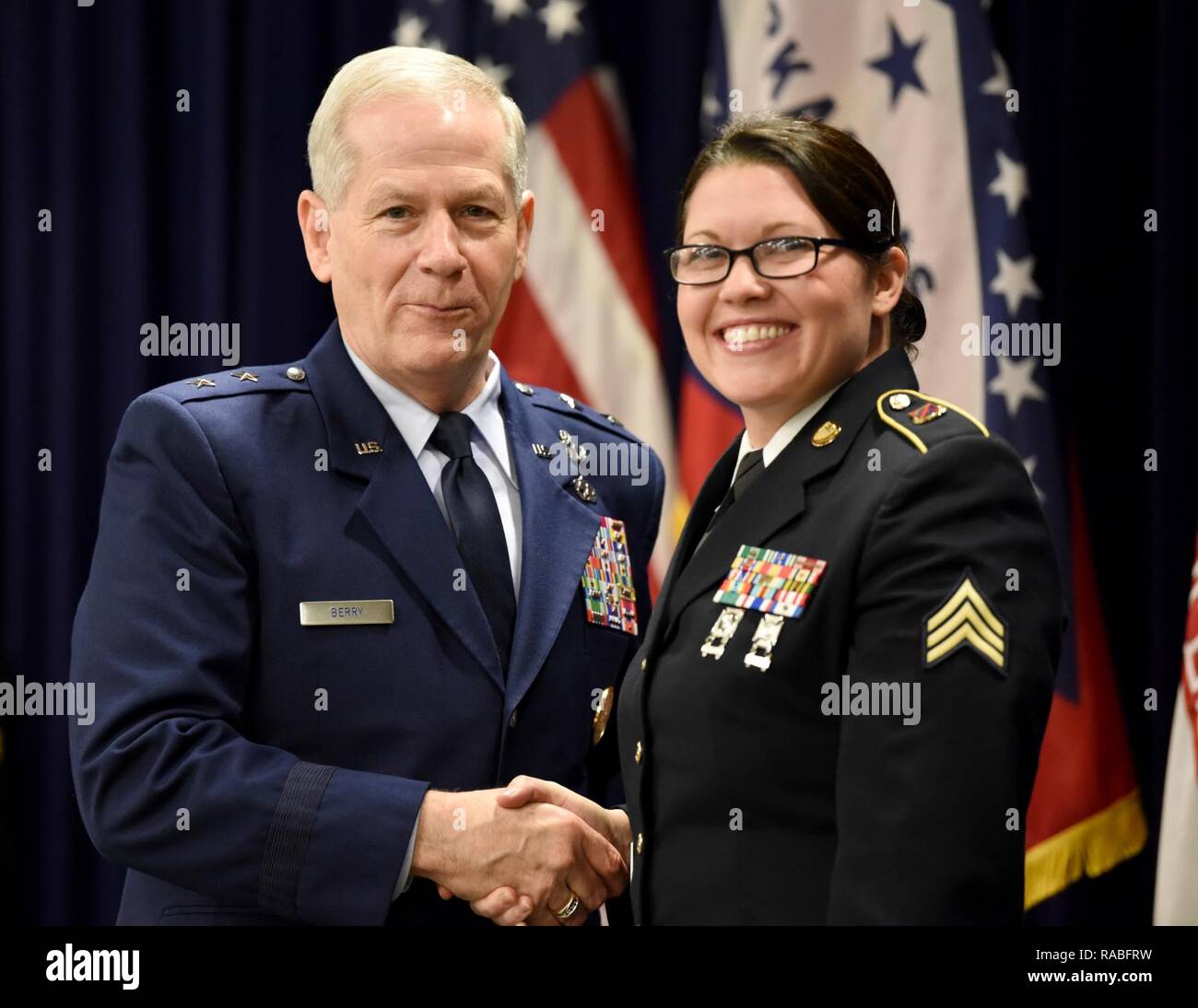 Maj. Gen. Mark H. Berry, left, the Adjutant General of the Arkansas ...