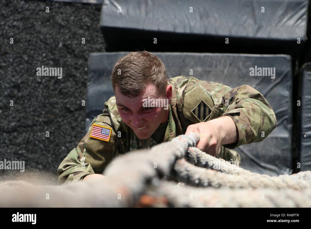 A Soldier with Headquarters and Headquarters Company, 703rd Brigade ...