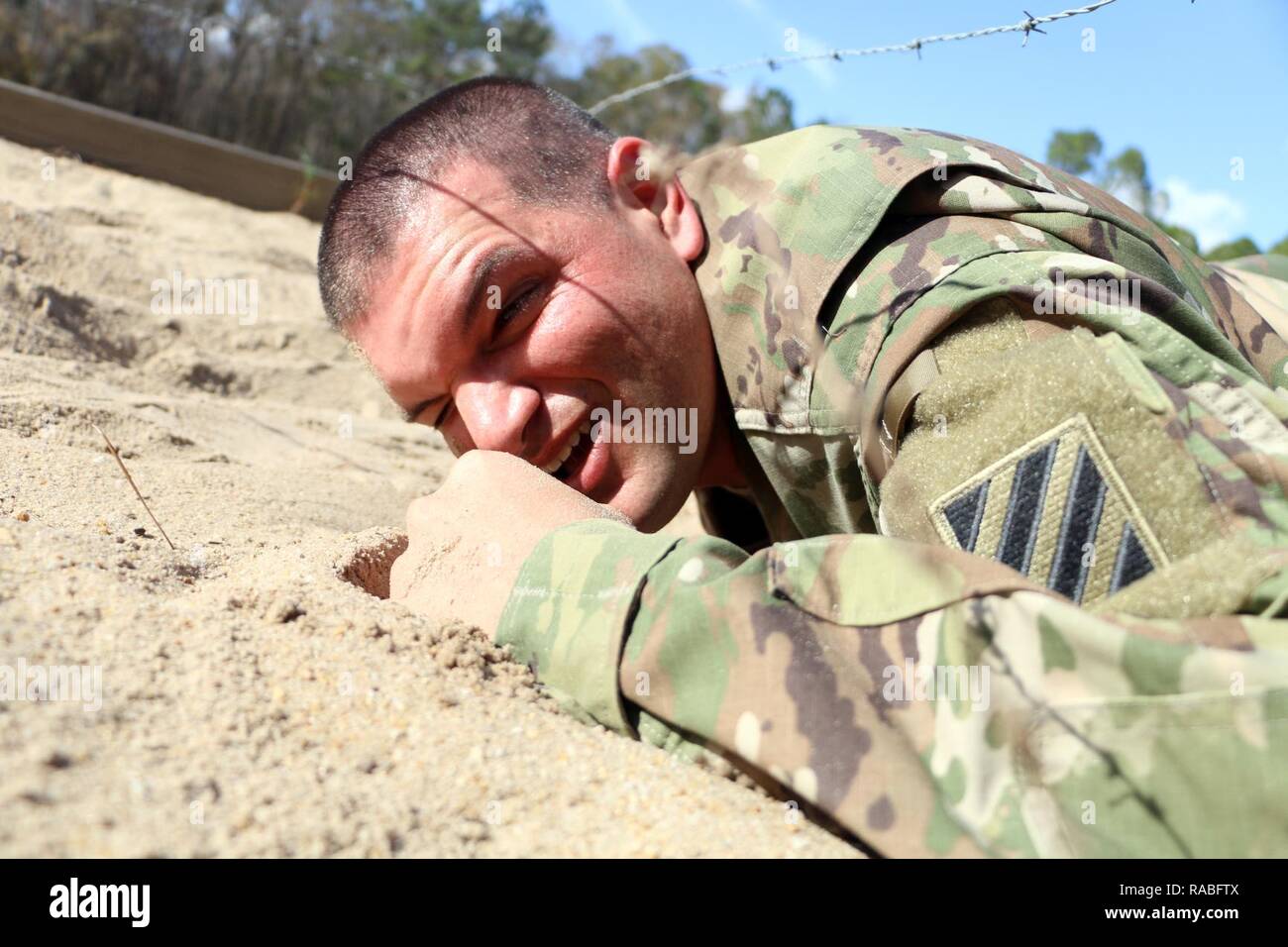 A Soldier with Headquarters and Headquarters Company, 703rd Brigade ...