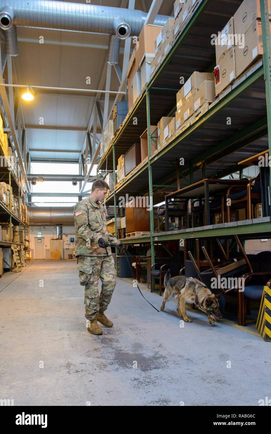 U.S. Army Sgt. Brandon Meyer and Meki, assigned to the 100th Military ...