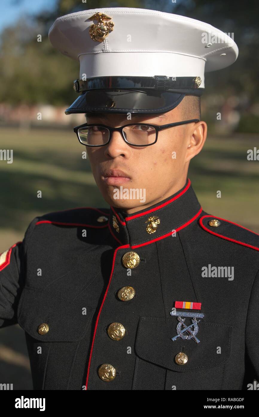Pfc. Andy P. Nguyen, honor graduate for Platoon 1004, Charlie Company ...
