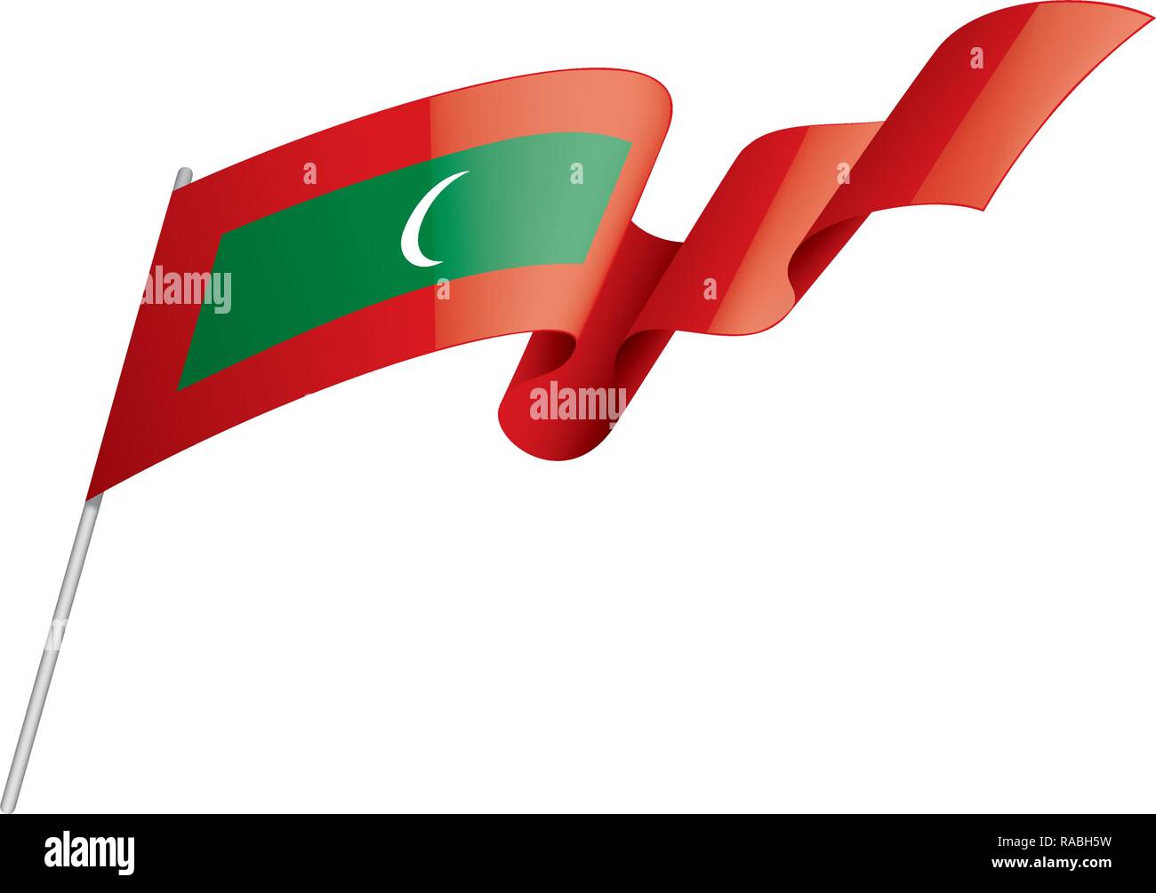 Maldives flag waving wind background Stock Vector Images - Alamy