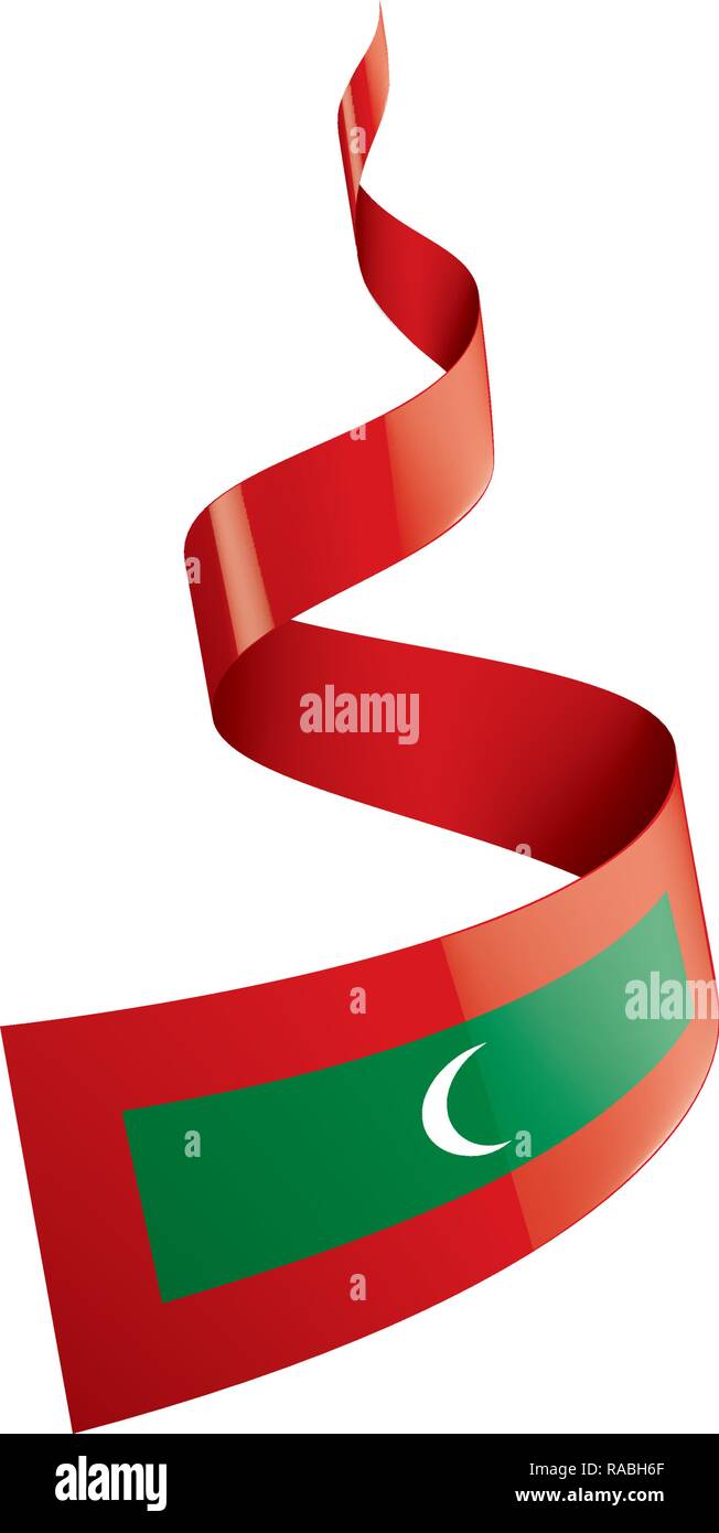 Maldives flag, vector illustration on a white background Stock Vector ...