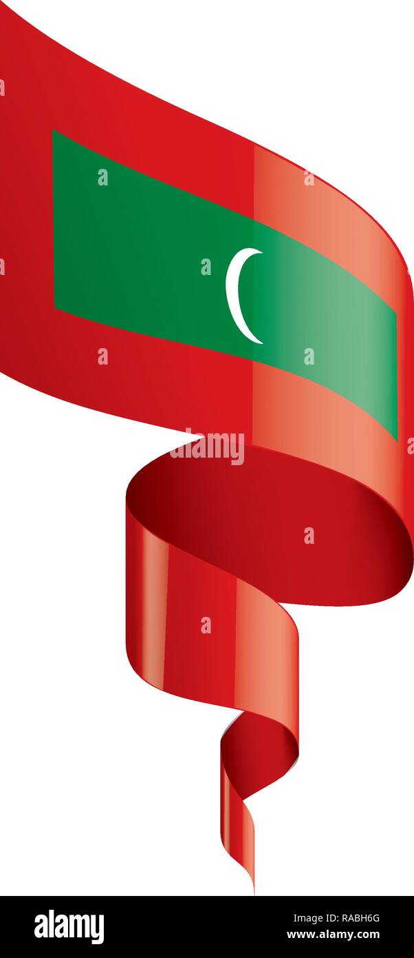 Maldives flag, vector illustration on a white background Stock Vector ...