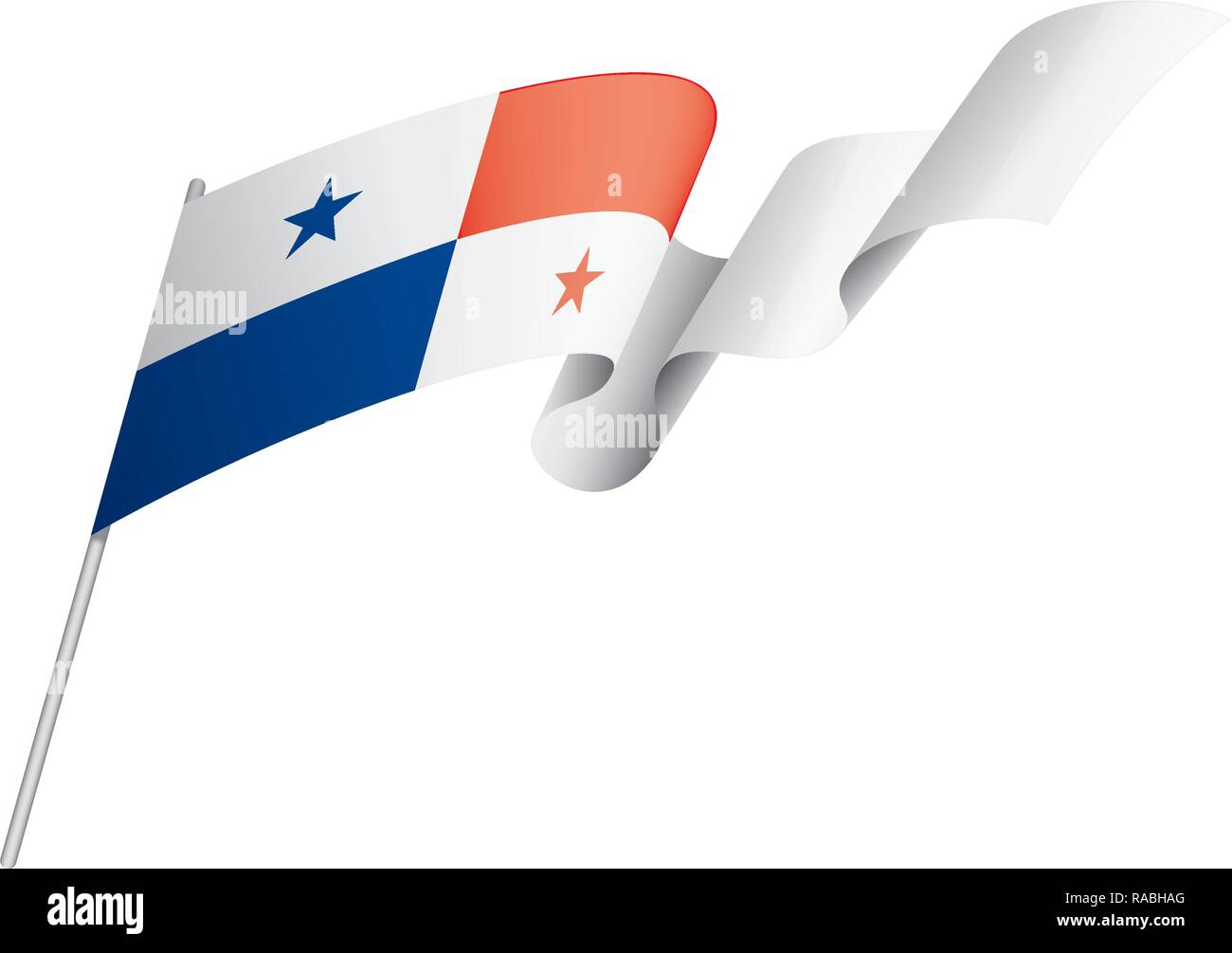 Panama flag, vector illustration on a white background Stock Vector ...